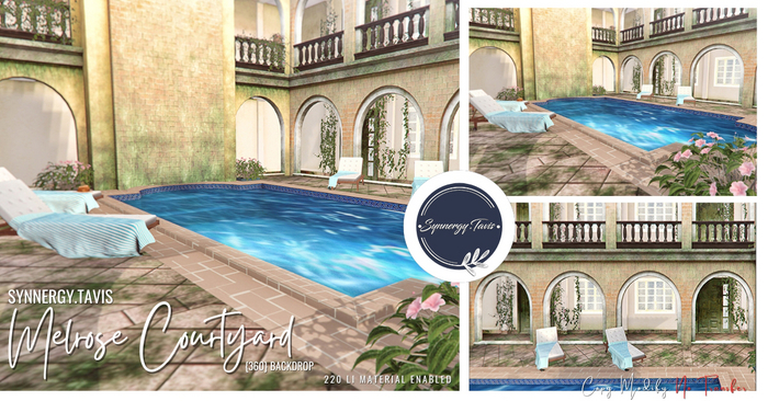 Second Life Marketplace - SYNNERGY.TAVIS//Melrose Courtyard {360} Backdrop