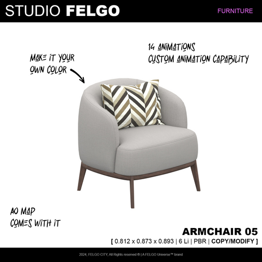 Second Life Marketplace - Studio FELGO // Armchair 05