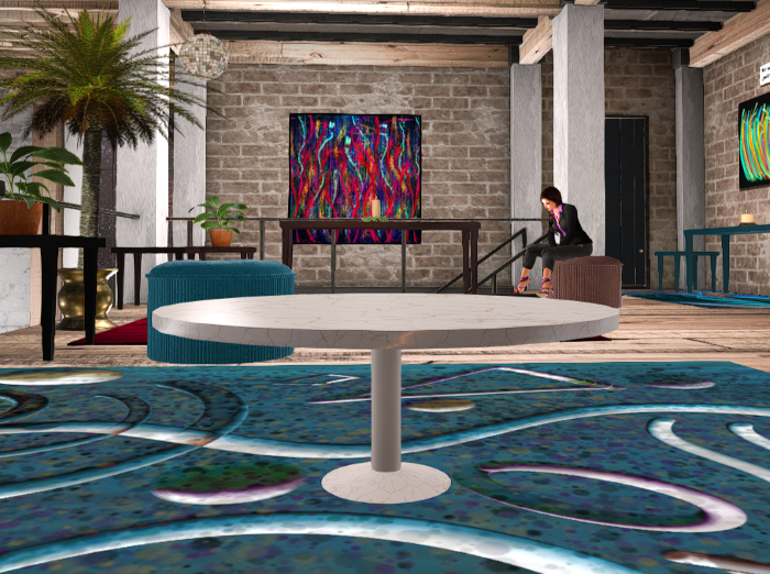 Second Life Marketplace - Coffee Table Round White Marble w resizer