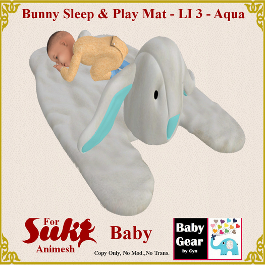 Second Life Marketplace - Suki Animesh Baby - INT Bunny Sleep & Playmat ...