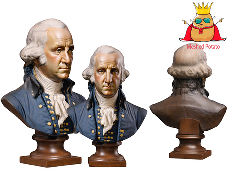 Second Life Marketplace - Meshed Potato - Washington Bust Statue Full Perm