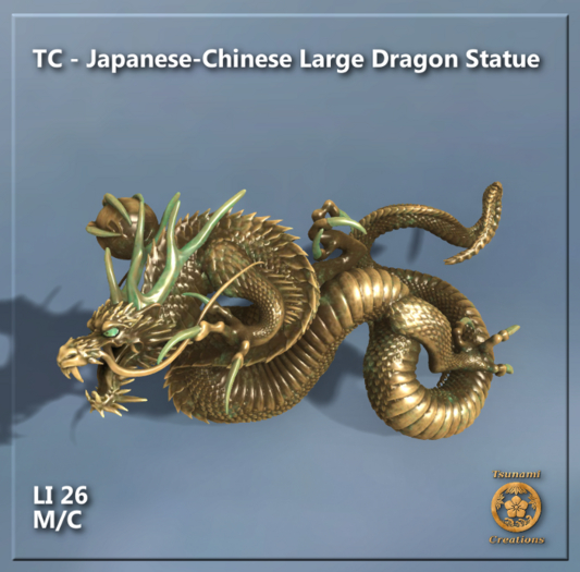 Second Life Marketplace - TC - Japanese-Chinese Large Dragon Statue