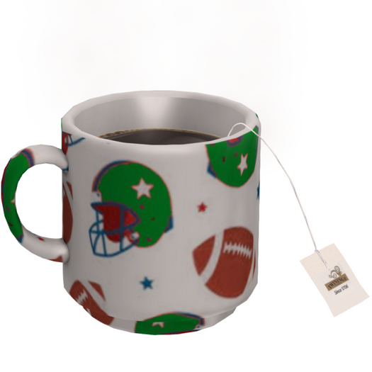 Second Life Marketplace - GREEN FOOTBALL Coffee Tea Cinnamon Roll Set ...