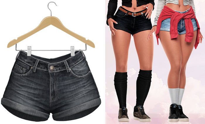 Second Life Marketplace - The Kiwi Co. / Ceres Shorts / Gray