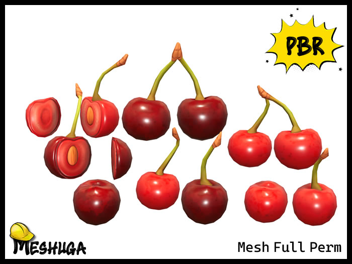Second Life Marketplace - Meshuga PBR Cherry Pack FULL PERM MESH