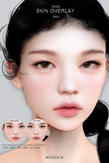 Second Life Marketplace - MUDSKIN - SAKI # SKIN OVERLAY - FATPACK