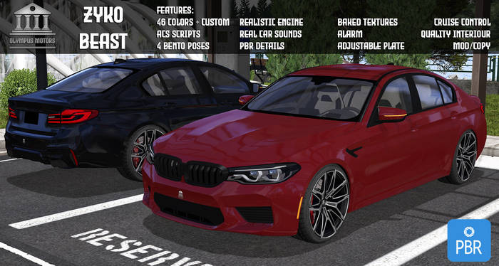 Second Life Marketplace - Olympus Motors | Zyko Beast [in 46+ colors] *PBR*