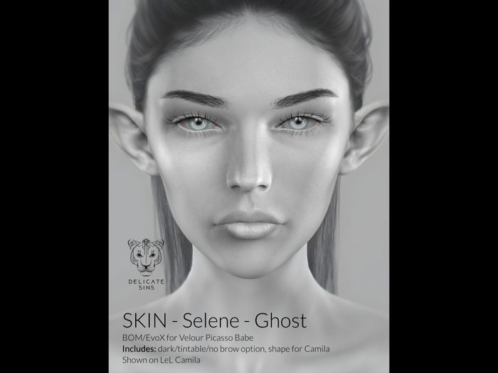 Second Life Marketplace - {DS} - Skin BOM/EvoX - Selene - Ghost