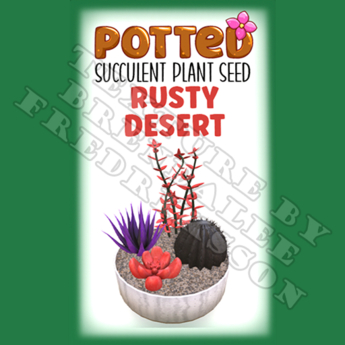Second Life Marketplace - Potted: Succulent Plant Seed: Rusty Desert ...