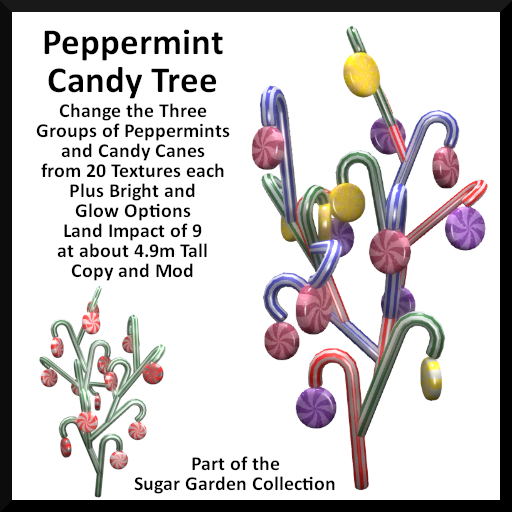 Second Life Marketplace - Ever Green - Sugar Garden - Peppermint Candy Tree