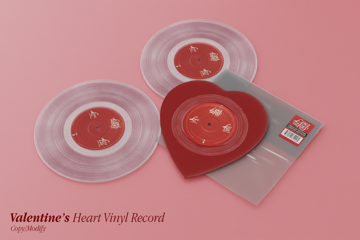 Second Life Marketplace - KLN SZN - Valentine's Heart Vinyl Record