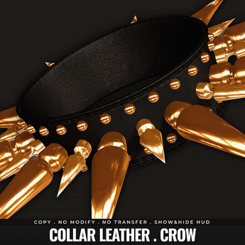 Second Life Marketplace - [BL] Juno collar leather // crow
