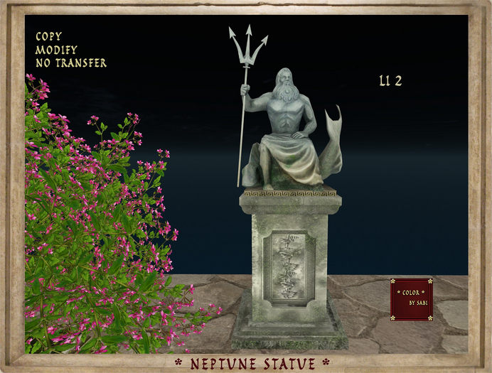 Second Life Marketplace - Statue of Neptune - Poseidon