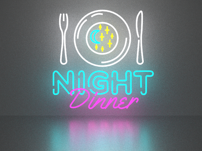 Second Life Marketplace - Night dinner neon sign Full Permission
