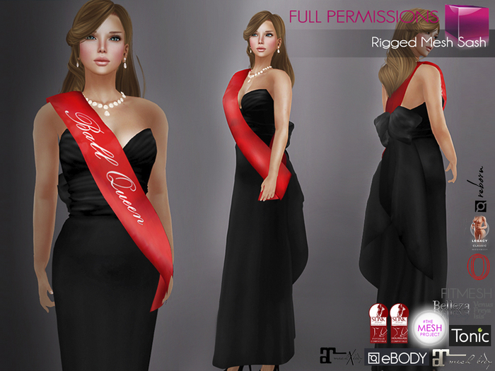 Second Life Marketplace - Full Perm Female Sash for Women for Slink ...