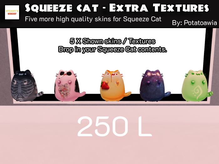 Second Life Marketplace - 5 Squeeze Cat Extra Textures