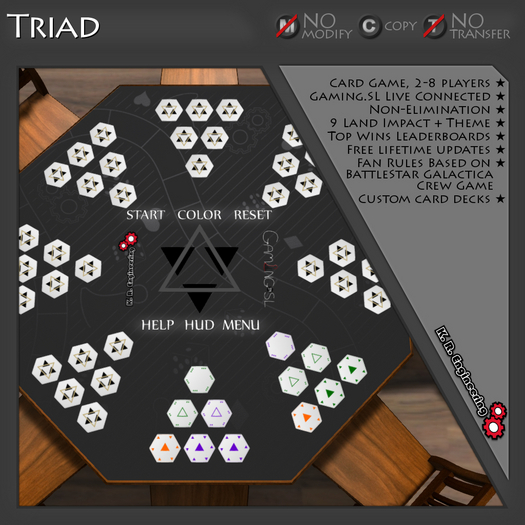 Second Life Marketplace - K.R. Engineering Triad / Pyramid Card Game ...