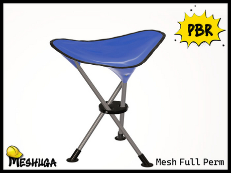 Second Life Marketplace - Meshuga PBR Camping Tripod Chair FULL PERM MESH