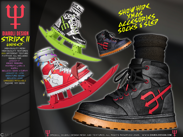 Second Life Marketplace - DEMO - DIABOLI DESIGN - STRIDE II UNISEX