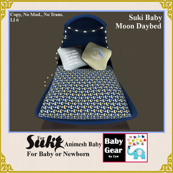 Second Life Marketplace - Suki Animesh Baby - Moon Day Bed (Box)