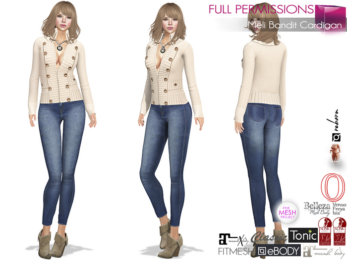 Second Life Marketplace - Full Perm Bandit Cardigan for Ocacin Slink ...