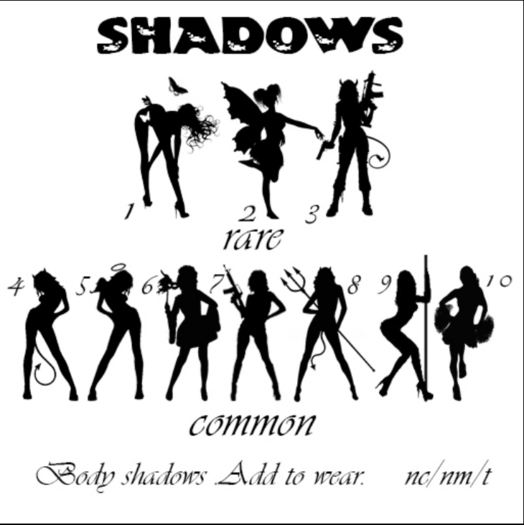 Second Life Marketplace - :: SHADOWS ::_Women_Characters 10 COMMON