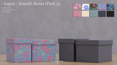 Second Life Marketplace - - Legna - Aracelli Boxes (Pack 3)