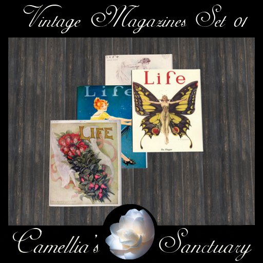 Second Life Marketplace - Vintage Magazines Set 01