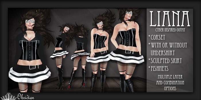 Second Life Marketplace - {O} Liana ~ White Cyber Inspired Outfit