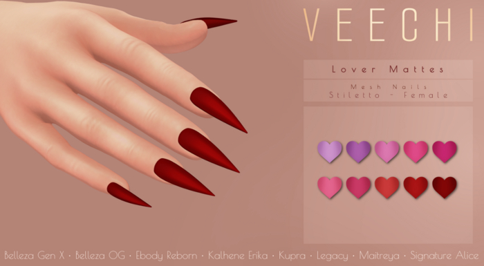 Second Life Marketplace - Veechi - Lover Mattes // Stiletto