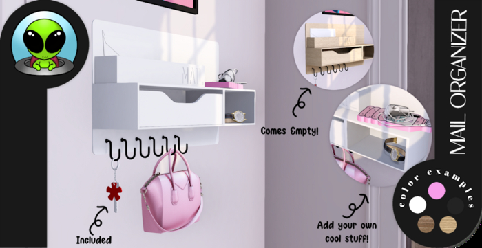 Second Life Marketplace - Gnarly. - Mail Organizer - Pink Pack
