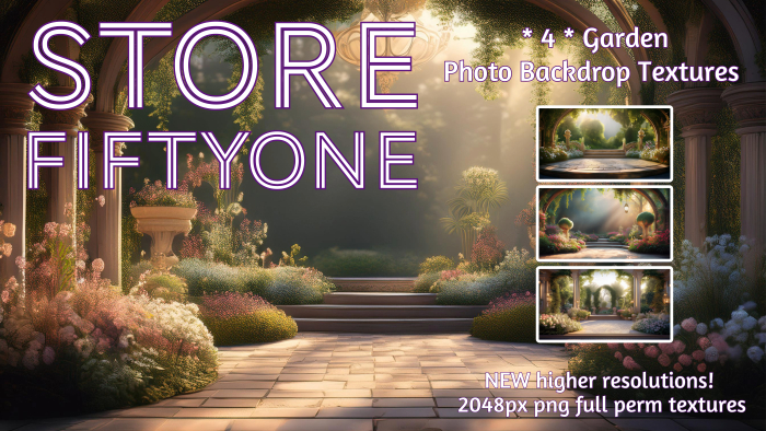 Second Life Marketplace - * FOUR * Lush Garden Photo Backdrop Textures ...