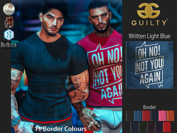 Second Life Marketplace - Guilty 166 Oh No!-02 Written Light Blue