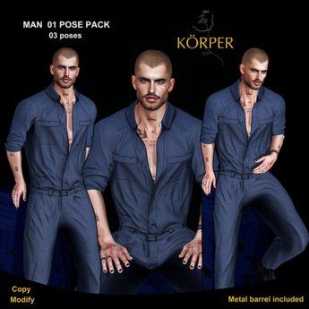Second Life Marketplace - Korper - MAN 01 POSE PACK