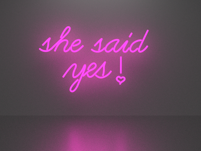 Second Life Marketplace - She said yes neon sign Full Permission