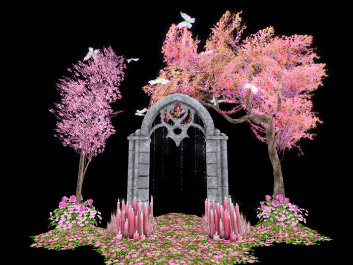 Second Life Marketplace - MC Valentine Ancient Stone Arch Set