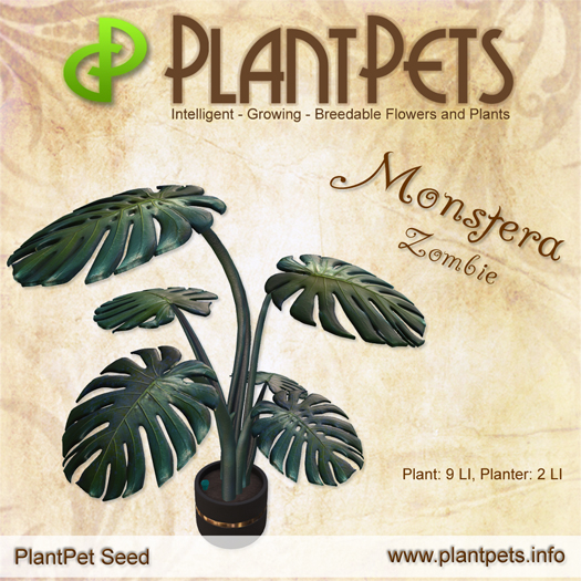 Second Life Marketplace - PlantPet Seed [Monstera *Zombie*]
