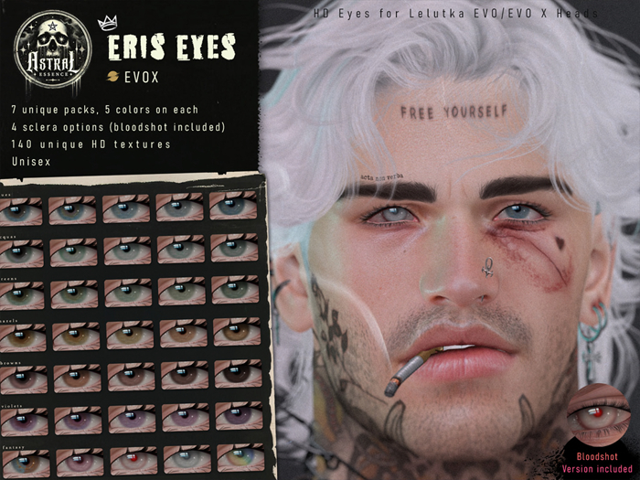 Second Life Marketplace - ASTRAL ESSENCE - Eris Eyes - Pack 6 - Violets
