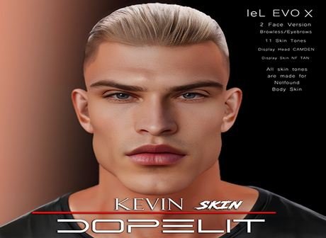 Second Life Marketplace - DopeLit-Kevin Skin NF Shell Tone Evo x
