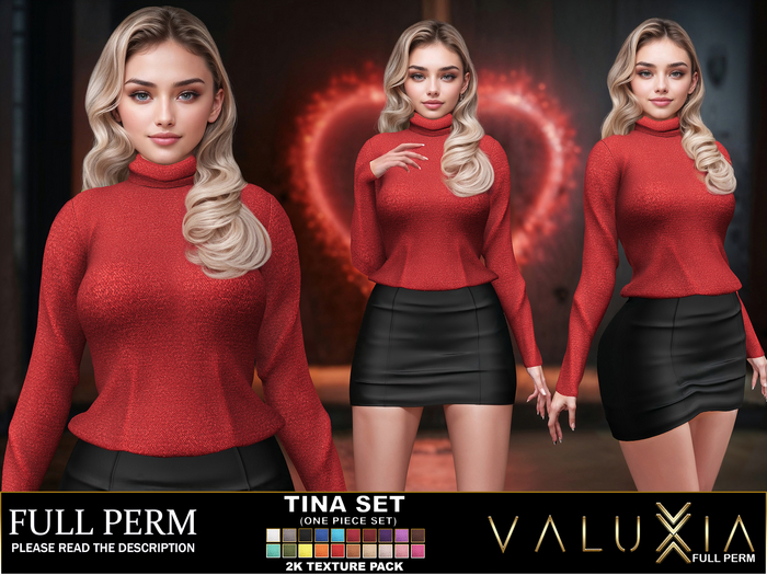 Second Life Marketplace - VALUXIA[FP] - Tina Set "2K" TEXTURE PACK FULL ...