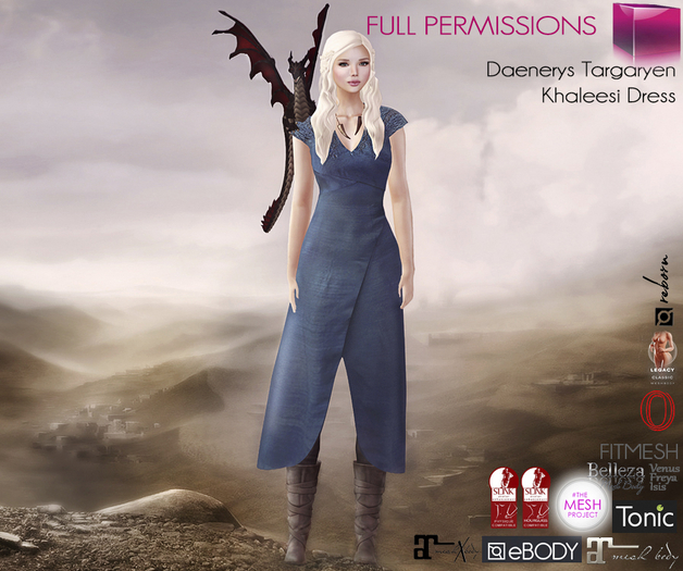 Second Life Marketplace - Full Perm Female Daenerys Targaryen Khaleesi ...