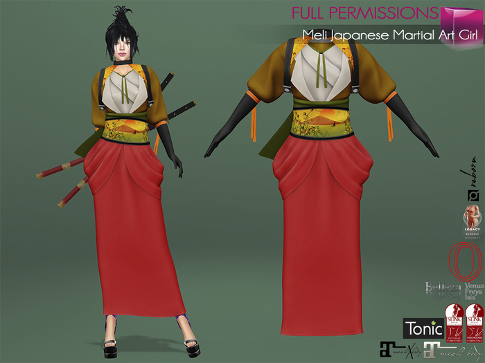 Second Life Marketplace - Full Perm Female Martial Art Girl Ninja ...