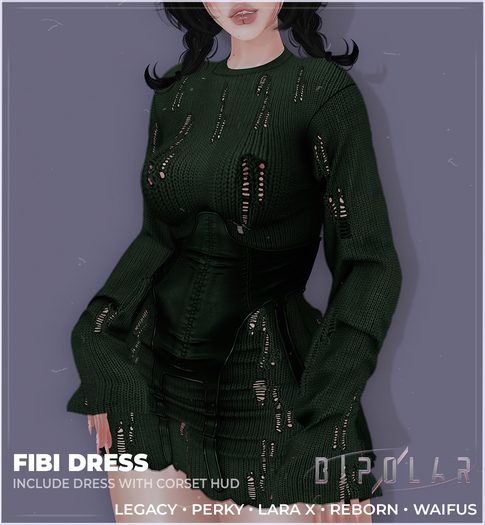 Second Life Marketplace - Bipolar - Fibi Dress - Green