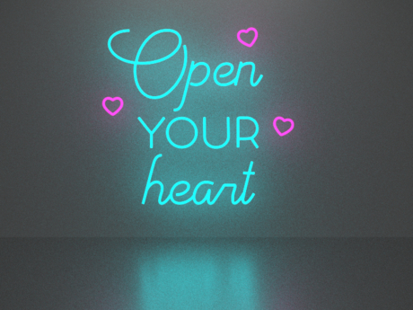 Second Life Marketplace - Open your heart neon sign Full Permission
