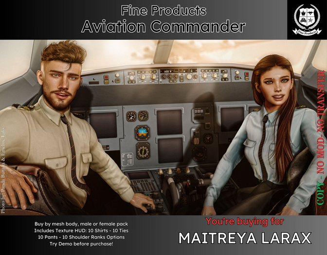 Second Life Marketplace - FP - AVIATION COMMANDER - MAITREYA LARAX