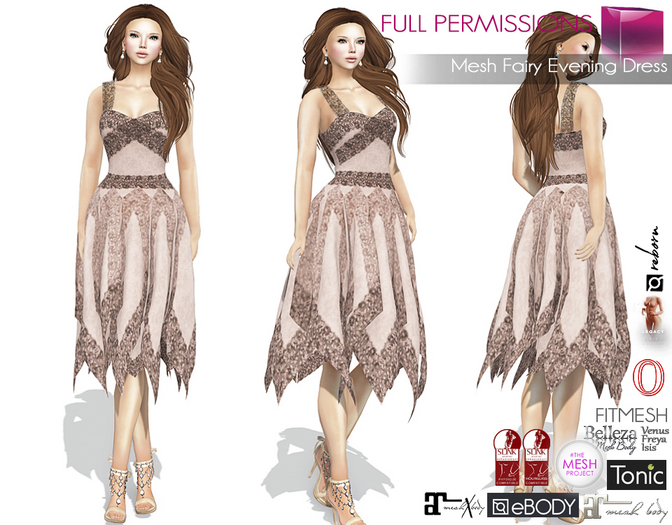 Second Life Marketplace - Full Perm Female Fairy Willow Skirt Dress ...