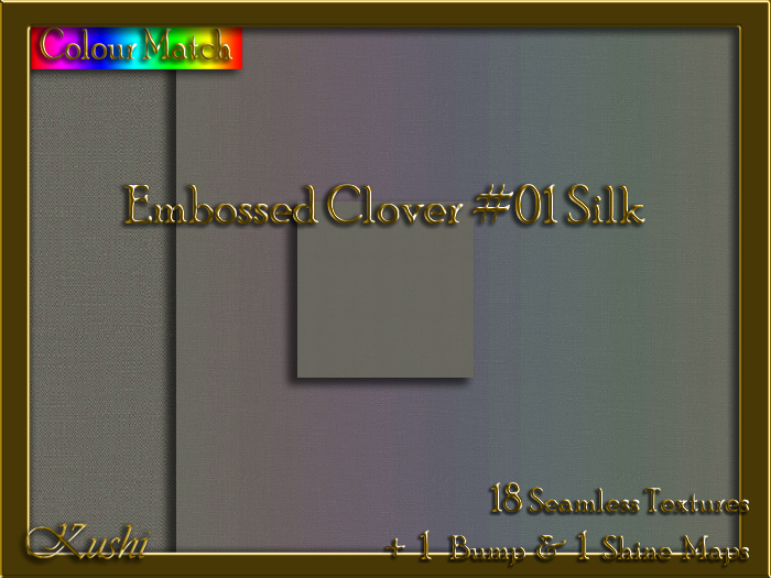 Second Life Marketplace - Embossed Clover #01 SILK Texture Pack