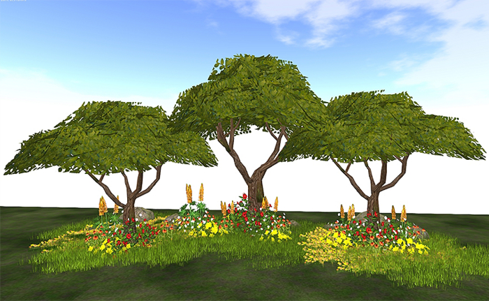 Second Life Marketplace - Jad Garden - Warm Acacia Tree Mediterrenean ...