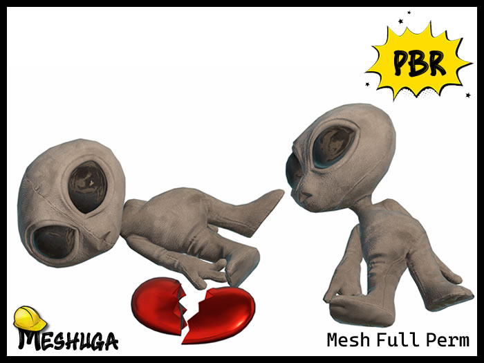 Second Life Marketplace - Meshuga PBR Valentines Alien Heartbroken FULL ...