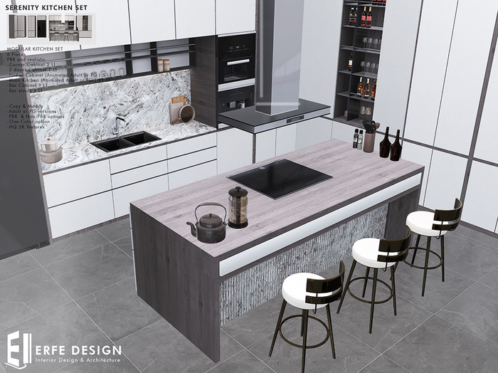 Second Life Marketplace - Serenity Kitchen Set v.3.0 5 Pieces PG [Erfe ...